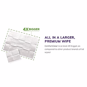 ComfortClear Eyelid Wipes for Daily Lid Hygiene and Eye Makeup Removal (Includes 30 Disposable Gentle Cleansing Wipes)