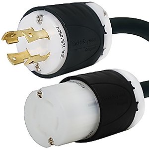 Iron Box NEMA L14-30 Generator Extension Cord - 30A, 125/250V, 10/4 SJT - UL Listed IBX-5805-65 (65 ft, Build)
