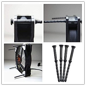 MEETOOT 16PCS Black Rubber PC CPU/Case Fan Mounting Screws Vibration Reducing Anti Noise Screws Fan Rivet XDX-7145