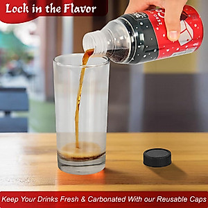 HOME-X Plastic Soda Can Cap, Reusable Soda Can Drink Lids, Colorful Covers for Soft Drinks, 2 ¼" Diameter x 2 ¼ “ H, Set of 6, Multi Colors