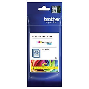 Brother Genuine LC3035Y, Single Pack Ultra High-Yield Yellow INKvestment Tank Ink Cartridge, Page Yield Up to 5,000 Pages, LC3035, Amazon Dash Replenishment Cartridge