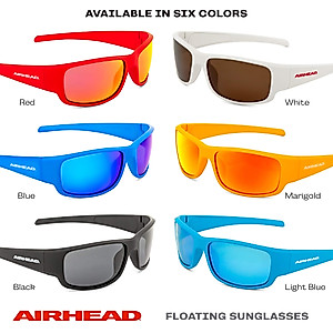 AIRHEAD Sport Polarized Round Sunglasses, Blue, Adult