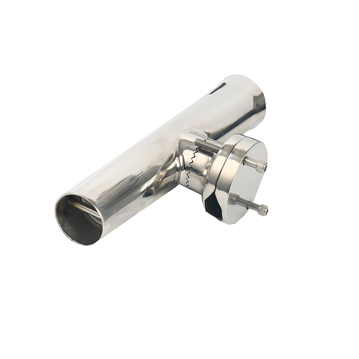 Amarine Made 2Pcs Fishing Rod Holder, Stainless Tournament Style Clamp on Rod Holder, Rail Mount Fishing Pole Holder for Rails 1-1/4" to 2"