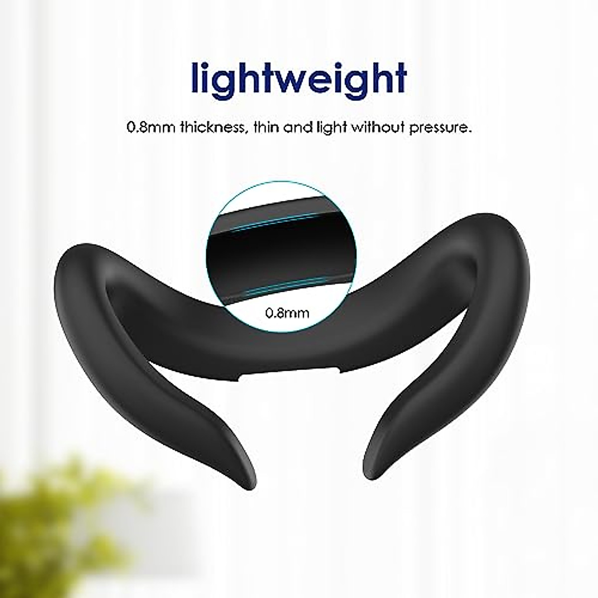 Silicone Face Pad Cover for Meta Quest 3 VR Face Cushion Pad for Meta Quest 3 Accessories (Black)