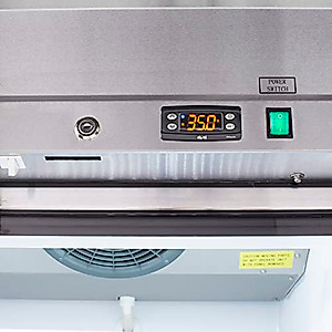 DUURA DUR1 Reach-in Refrigerator Commercial Freestanding with Single Heavy Duty Door and 3 Poly Coated Shelves Programmable Automatic Defrost and Swivel Casters, 23-Cu.Ft, Metallic