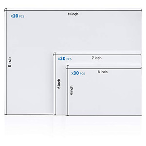 Photo Paper for Printer Picture Printer Paper Glossy White Photographic Paper Photo Quality Printer Paper Variety Pack (60 Sheets,4 x 6 Inch, 5 x 7 Inch, 8.5 x 11 Inch)