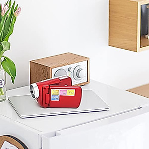 Digital Video Camera 12 Million-pixels 1.8 Inch Camera, Entry-level Camera 4x Digital Zoom Camera All-in-one Machine, Professional Digital Camera with Built-in Micphone&Speaker (Red)