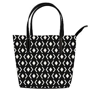 Fashion Tote Handbags Women's Soft Tote Shoulder Bag for Women Work Shopping Top Handle Satchel Bags, 15.8×4×15.4 inches,Dark Pattern
