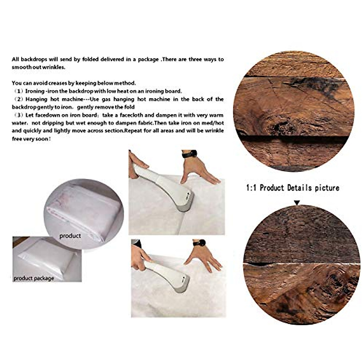 CYLYH 7x5ft Brown Wood Backdrop for Photography Customized Vintage Background for Photo Studio Props D104