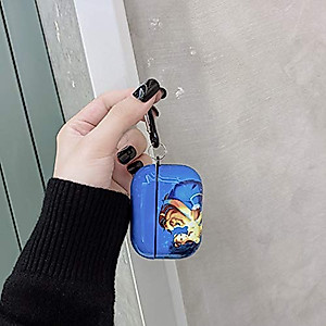 for AirPods Pro Case Protective Cover,Fully Protected Shockproof Cute Case Cover with Keychain Clip Carabiner and Neck Running Strap, Compatible with Apple AirPods pro (Beauty and The Beast)