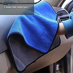 Odilvves Microfiber Towels for Cars,Pack of 5,Car Drying Towels,16"x16",It can Also Wipe The Floor, Home, Glass, etc.