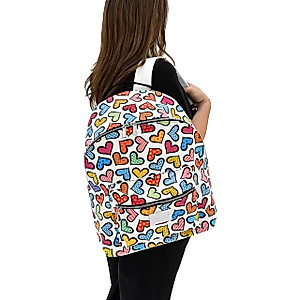 BRITTO Romero Vegan Leather Large Backpack, Hearts