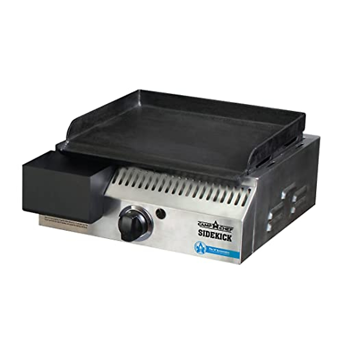 Camp Chef Sidekick Grill Accessory, Flat Top Griddle Included, 14" Cooking System Compatible, Stainless/Black & Competition Blend BBQ Pellets, Hardwood Pellets, Smoke, Bake, Roast
