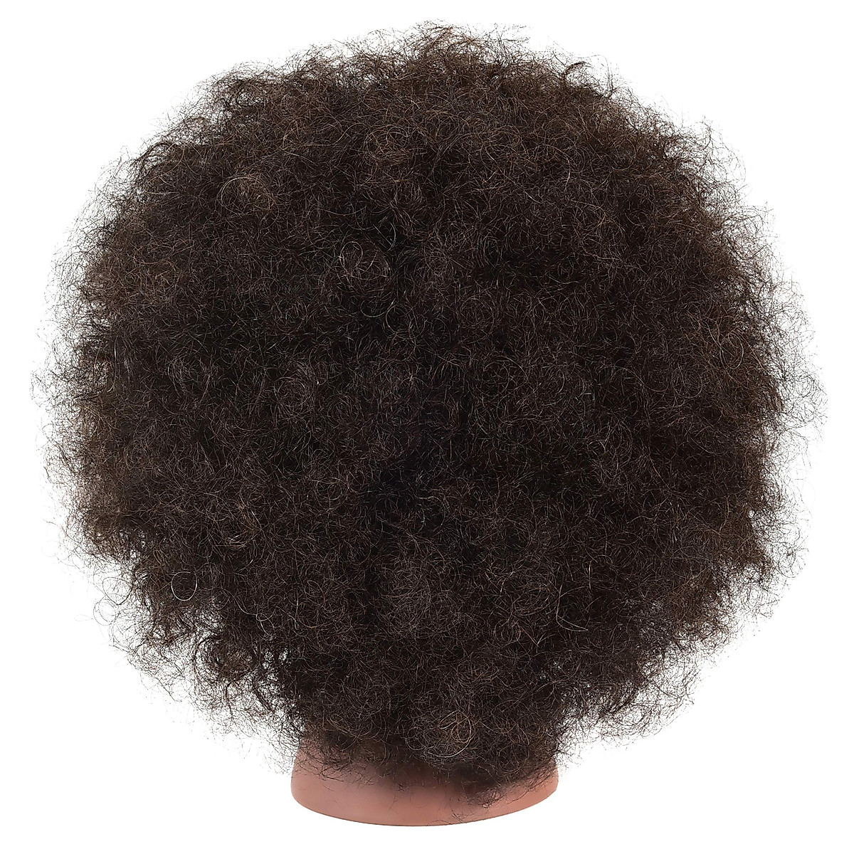 FUTAI Kinky Curly Real 100% Human Hair Mannequin Head with Table Clamp Stand for Hairdresser Practice Braiding Styling Manikin Cosmetology Doll Training Head Bleaching Dyeing Curling Cutting Updos