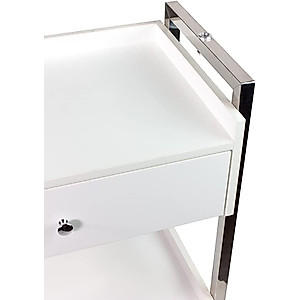 Supreme Medical Dental Mobile Utility Cabinet with Steel Frame and Two Drawer With One lockable Drawer cart