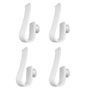 TEYOUYI 4PCS Hooks Accessories for Bogg Bags, Insert Charm Cutie Cup Holder Connector Key Holder Mask Holder,White
