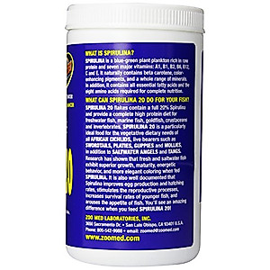Zoo Med Spirulina 20 Flake Fish Food, 4-Ounce