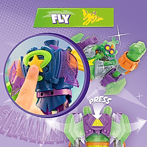 SUPERTHINGS - Mega-K Superbot, Articulated Villain Robot with Combat Accessories, 1 Exclusive Kazoom Kid, Multicoloured, One Size