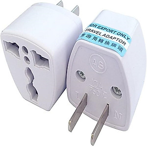 ANRANK 2 Pack UAE25010AK High Performance Universal UK/EU/AU to US Adapter Travel Power Plug Adapter Converters