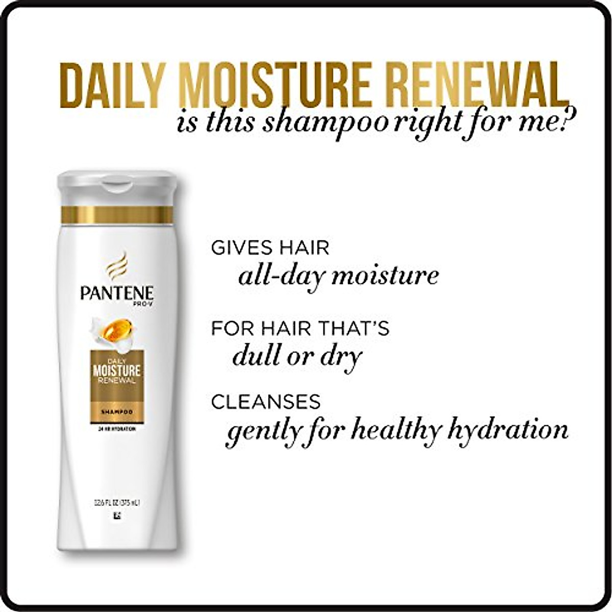 Pantene Pro-V Daily Moisture Renewal Shampoo, 25 Fl Oz