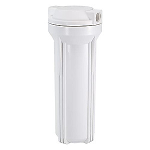 MECCANIXITY Water Filter Housing 10" Whole House Filtration System 1/2 Inch Inlet/Outlet Port for Kitchen White
