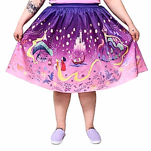 Loungefly Stitch Shoppe Disney Rapunzel Story of Rapunzel Sandy Skirt - Size Medium