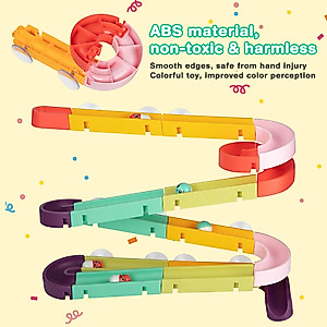 Uooser Bath Slide Toy for Kids Ages 4-8, Bathtub Toys for Toddlers, Track Shower Toys with Suction Cups, Duck Track Bath Toy, DIY Track Toys, Great Gift for Children Boys Girls, 44 PCS