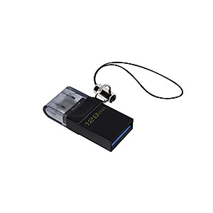 Kingston 128GB DataTraveler microDuo3 G2 Flash Drive + microUSB Supports USB OTG Functionality for Tablets and Smart Phones DTDUO3G2/128GB
