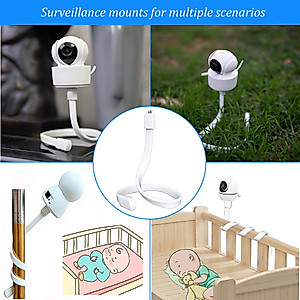 GUCHO Baby Monitor Mount for Crib, Universal Baby Monitor Holder Compatible for Infant Optics, Crib Camera Mount Stand with Clip