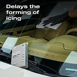 Nasiol GlasShield Wipe-On Nano Rain Repellent Wipes for Windshield, Water Repellent, Easy Application, Powerful Effect, Antistain Wipes, for Automobile Windshield and Helmet, Visor, Glasses