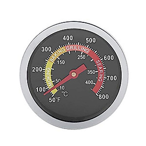 10-425? BBQ Stainless Steel Thermometer Bimetal Oven Thermometer 50~800? Temperature Gauge for Barbecue Cooking
