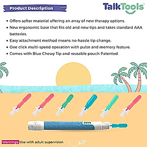 TalkTools® Sensi (Ocean Blue) Oral Sensory Therapy Tool with 7 Sensi Jaw Tips