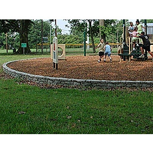 RTS Home Accents Rock Lock Interlocking Landscape Edging and Border System, Curved Section With Spikes, 2.5 Feet Long (Pack of 2)