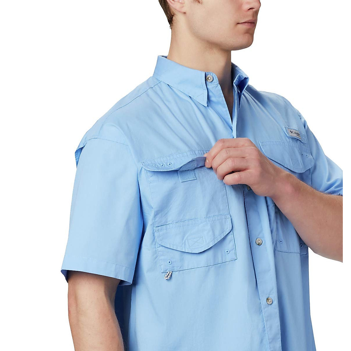 Columbia Men's Bonehead Short Sleeve Shirt, White Cap, Large