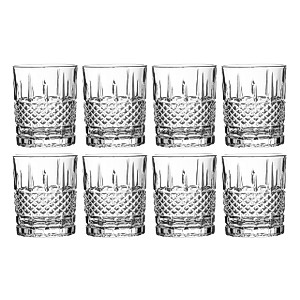 Castlecombe Lowball Whiskey Glasses, 8 Pc. Set, 10.6 ounce Short Drinking Glassware for Liquor, Bourbon, Rye, or Beer, Elegant Drinkware for Men or Women, Dishwasher Safe