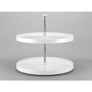 32in Full Round Polymer Lazy Susan Set White