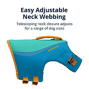 Ruffwear, Float Coat, Dog Life Jacket, Swimming Safety Vest with Handle, Blue Dusk, Small