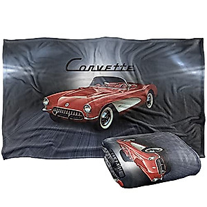 Trevco Chevrolet Corvette Shine Silky Touch Super Soft Throw Blanket 36" x 58"