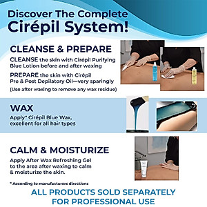 Cirepil Blue 400g Unscented All-Purpose Wax Beads - Perfect for Sensitive Skin, Easy Removal Peel-Off Texture, Fluid Gel, NO STRIP NEEDED