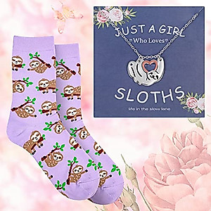 Mothers Day Gifts, Sloth Gifts, Birthday Gifts for Women, Inspirational Gifts for Women, 5 pcs Sloth Gifts Basket for Women Best Friends Female Sister Coworker.