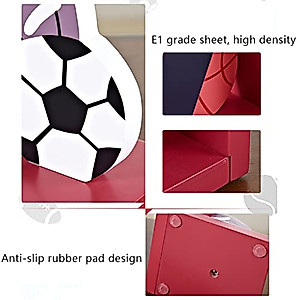 INKTUS Bookends Creative Sports Balls Bookends Wood Book Ends Book Holder Organizer Bookend Home Decoration Office Desktop Crafts for Home Office