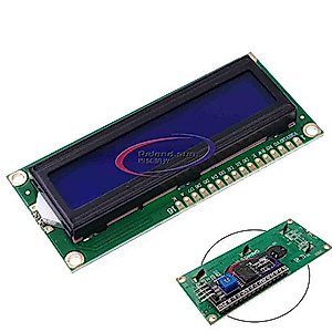 HD44780 LCD1602 1602 16x2 Serial LCD Black Character Blue Backlight Display Board IIC PCF8574T I2C Adapter Converter Bundle