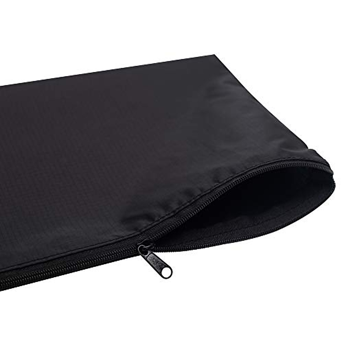 Sun Life Style Zipper Bag - Set Of 3 - Carry All Pouch To Organize Travel Toiletries Pens Cosmetics (9.5 x 6.5, Black)