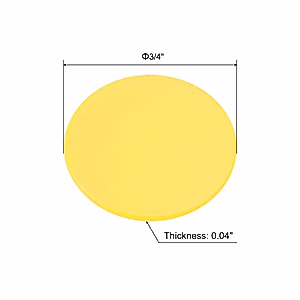 MECCANIXITY PVC Game Chips 3/4 Inch for Counting Playing Marker, Craft Projects, Solid Yellow Pack of 150
