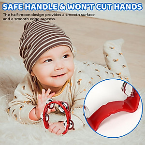 Vmiapxo 5 Pack Colored Plastic Tamborines Musical Instrument, Students Small Handheld Tambourine Percussion Bulk