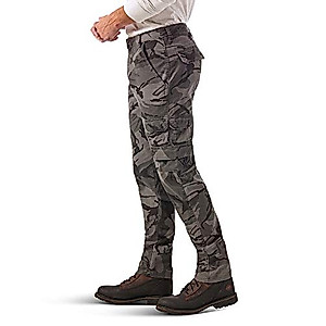 Wrangler Authentics mens Regular Tapered Cargo Pants, Grey Camo, 36W x 32L US