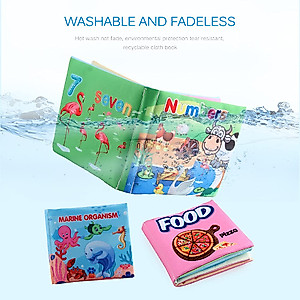 Koo-dib Baby Books, Soft Baby Book,Cloth Baby Books,Baby Books 0-6 Months, Cloth Baby Books,Infant Books,Soft Books for Babies,Best Baby Books, Pack of 6 Books for Baby,Size: 4x4 inch,Soft Baby Book