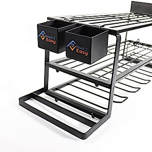 Make It Easy - Super Power Organizer Of Tools - 10 in ALL - Power Tool Storage Rack - Power Tool Organizer Shelf - Heavy Duty Floating Tool Shelf