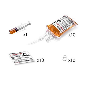 WYNK Blood Bags for Drinks, 10 IV Bags for Halloween Party Decoration, Reusable Drink Pouch for Live Blood of Theme Parties, Masquerade,Vampire,Zombie,Nurse Graduation Party Props