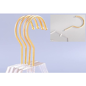 10 Pack Acrylic Clothes Hangers with Gold Hook